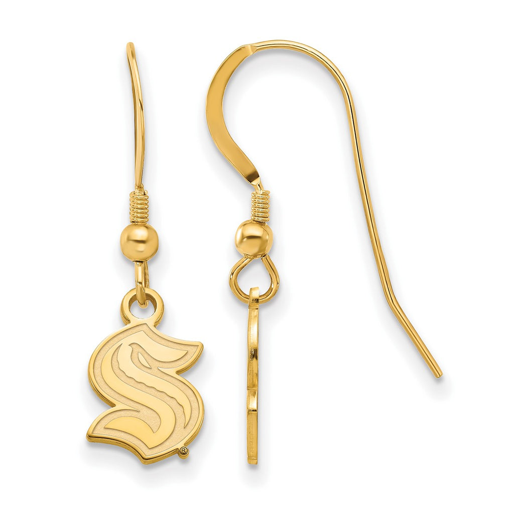 Sterling Silver Gold-plated NHL LogoArt Seattle Kraken XS Dangle Earri – Wellness Marketer ...