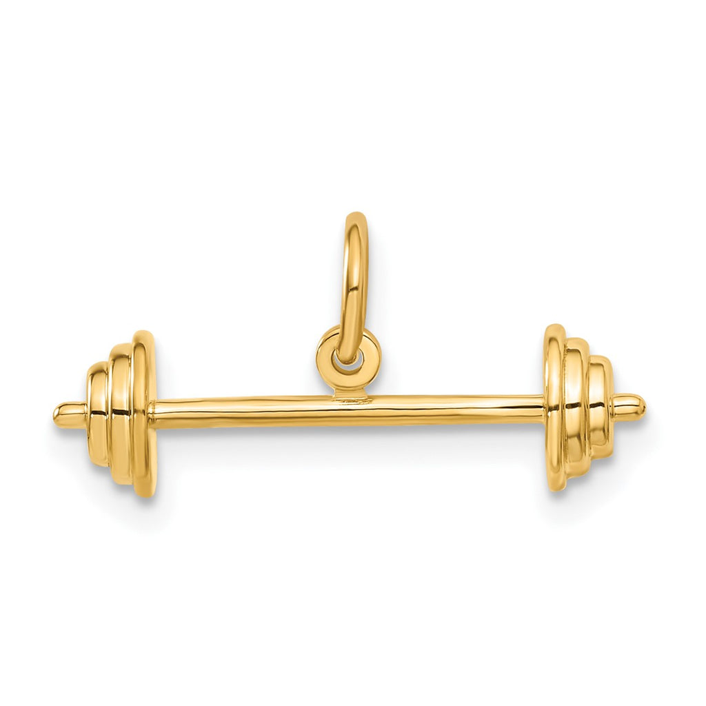 10K Yellow Gold Barbell Charm – Wellness Marketer Jewelry - Jewelry ...