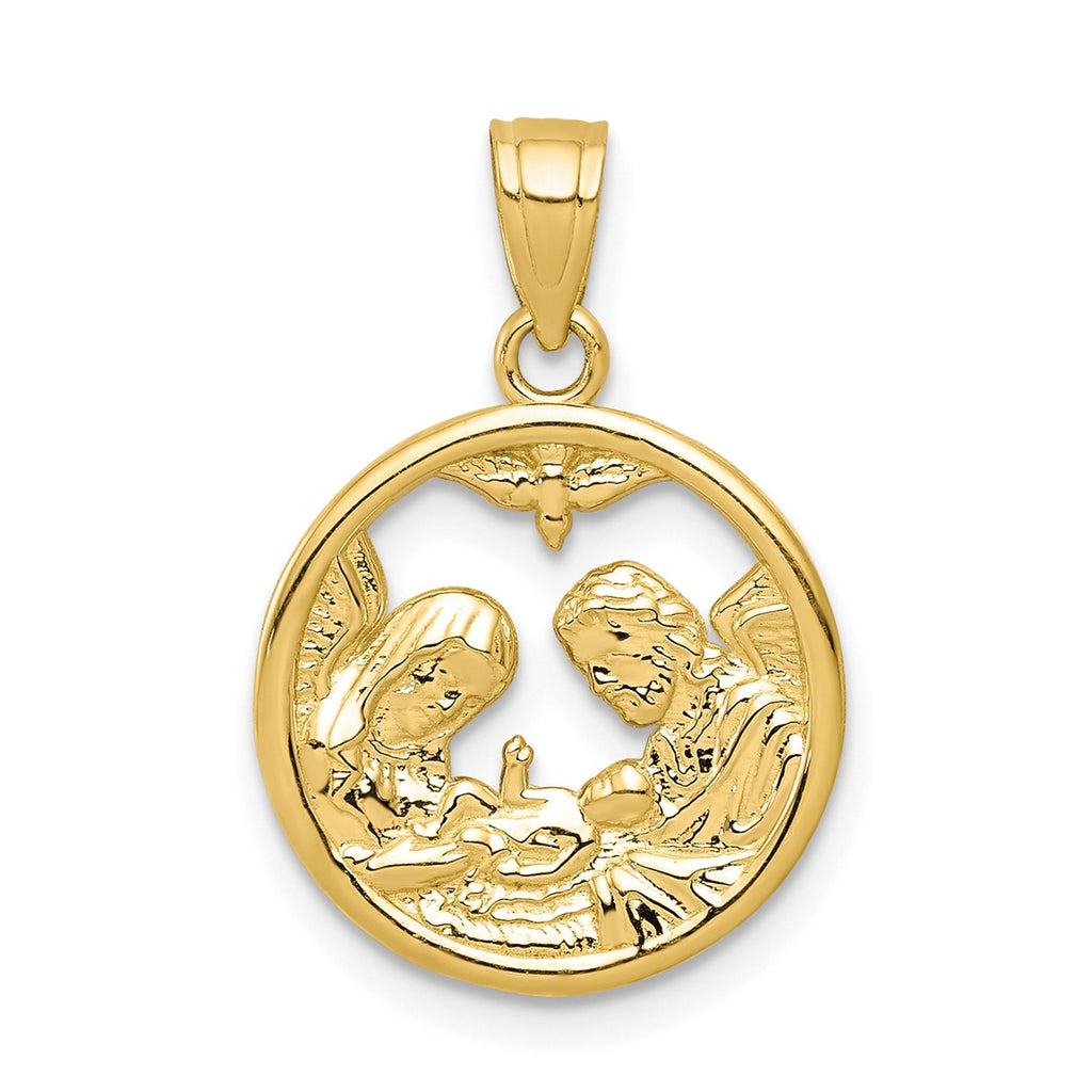 10k Yellow Gold Nativity Pendant – Wellness Marketer Jewelry - Jewelry ...