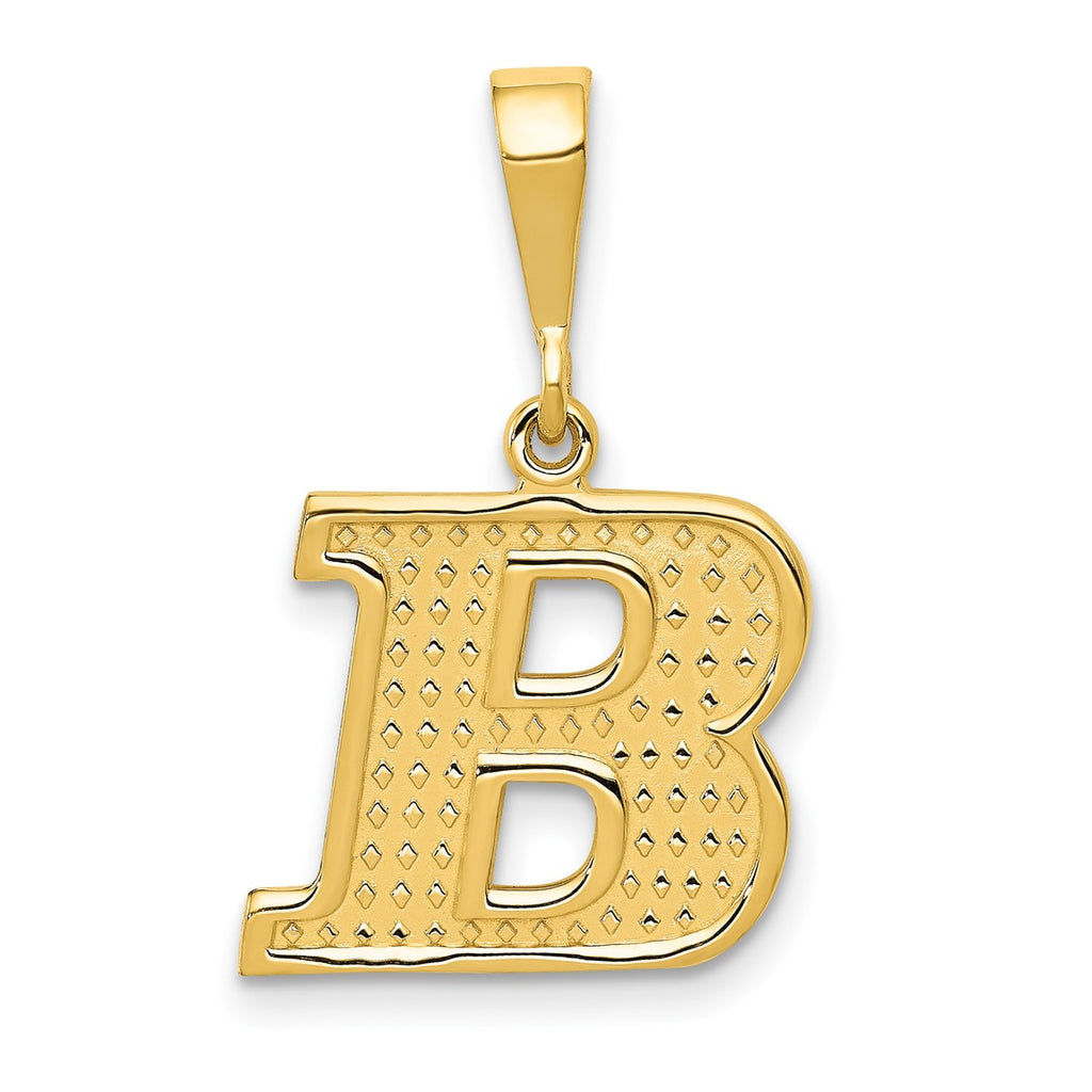 10K Yellow Gold Initial B Pendant – Wellness Marketer Jewelry - Jewelry ...