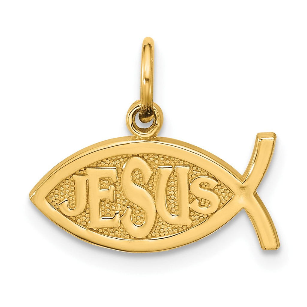 10k Yellow Gold Jesus Fish Charm – Wellness Marketer Jewelry - Jewelry ...