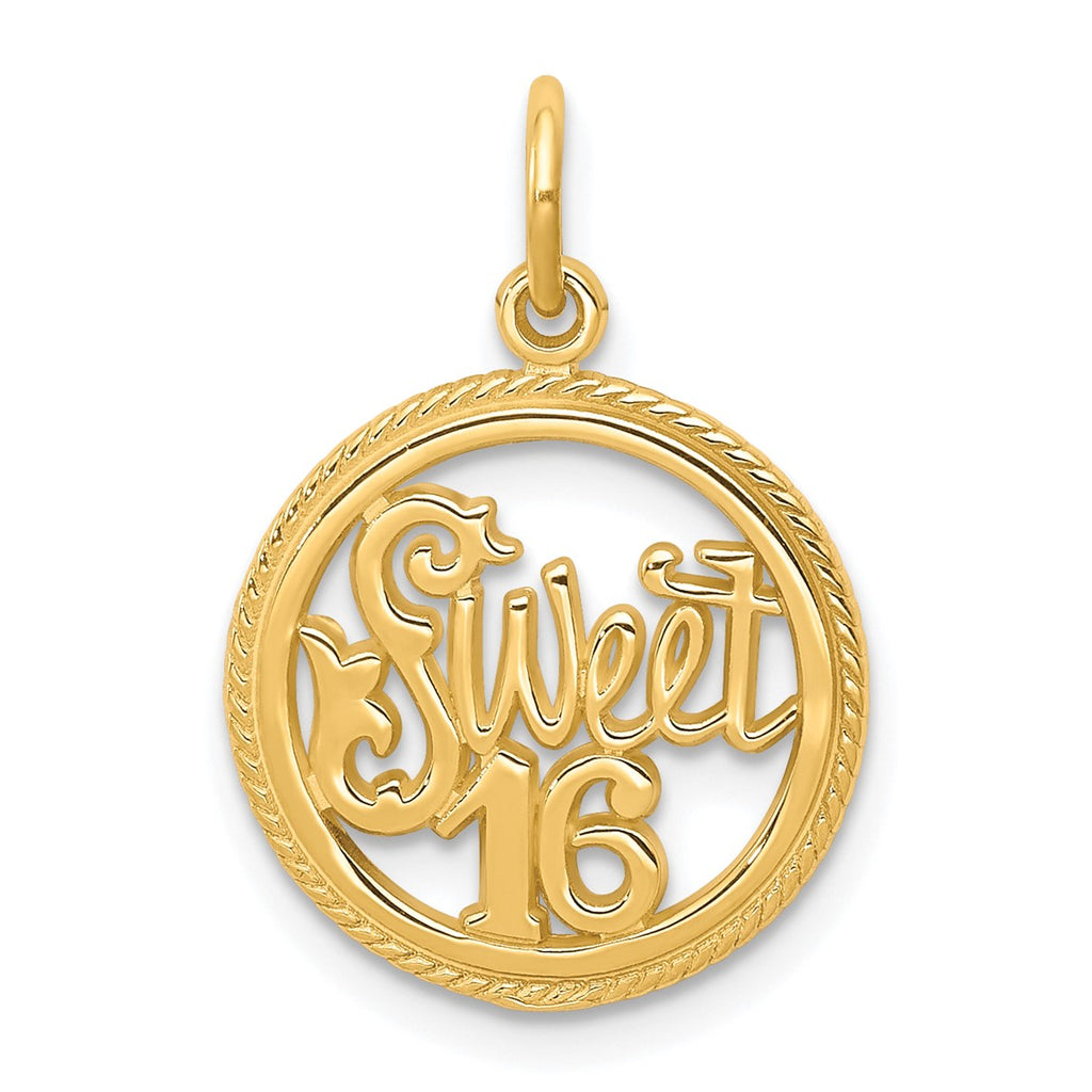 10k Yellow Gold Sweet 16 Charm 10C337 – Wellness Marketer Jewelry ...