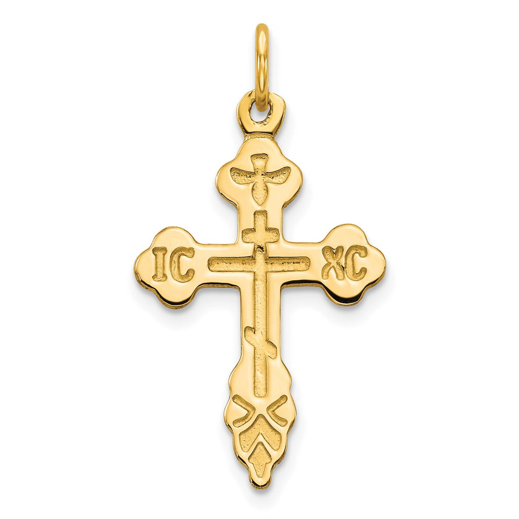 10k Yellow Gold Eastern Orthodox Cross Charm 10C66 – Wellness Marketer ...