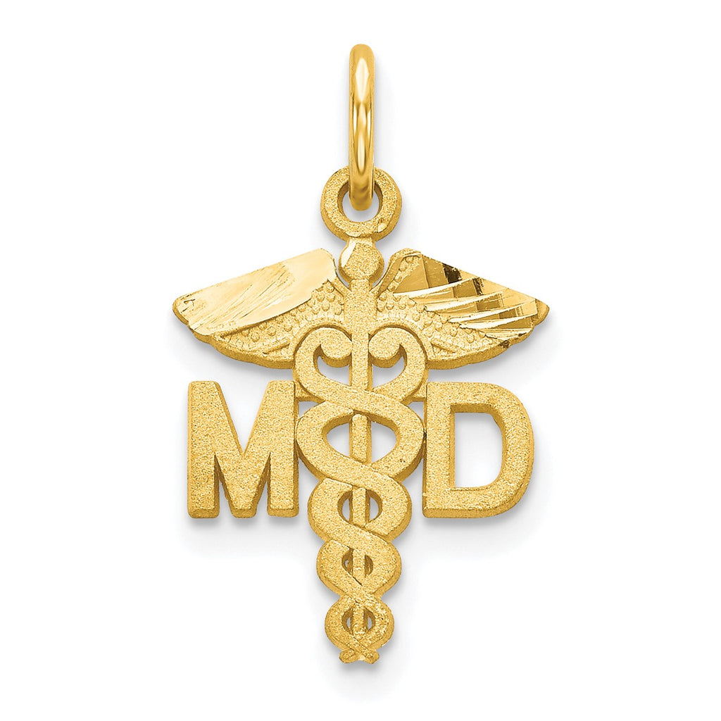 10k Yellow Gold Solid Doctor Of Medicine Md Charm – Wellness Marketer ...