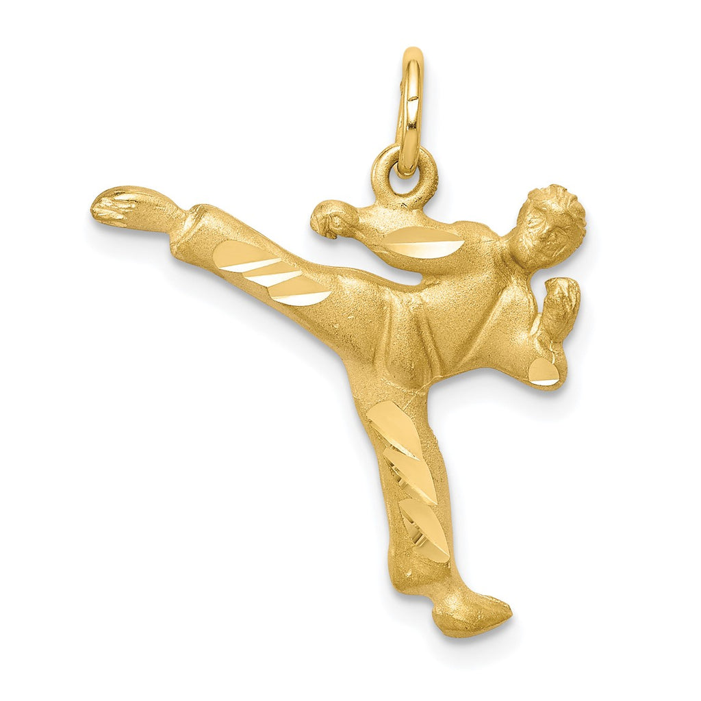 10k Yellow Gold Solid Karate Person Charm – Wellness Marketer Jewelry ...
