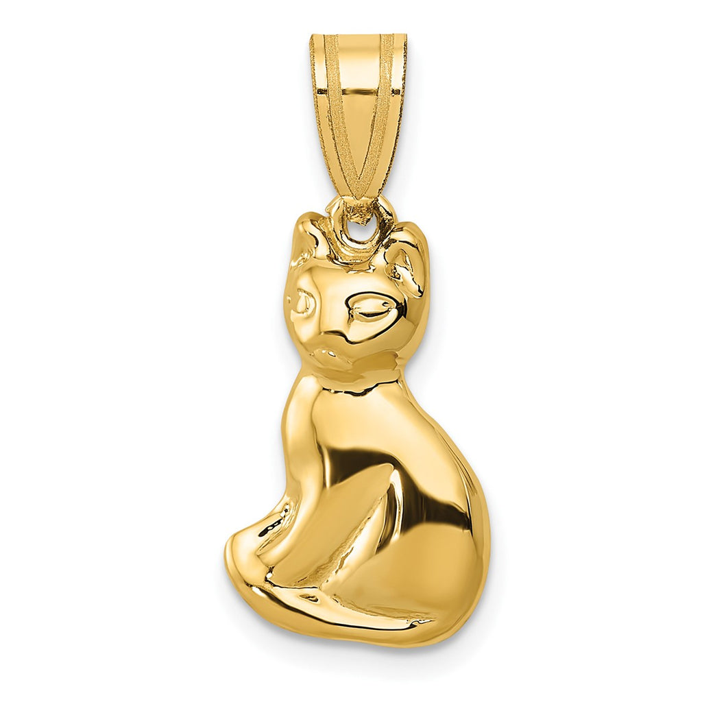 14k Yellow Gold Cat Pendant A9161 – Wellness Marketer Jewelry - Jewelry ...