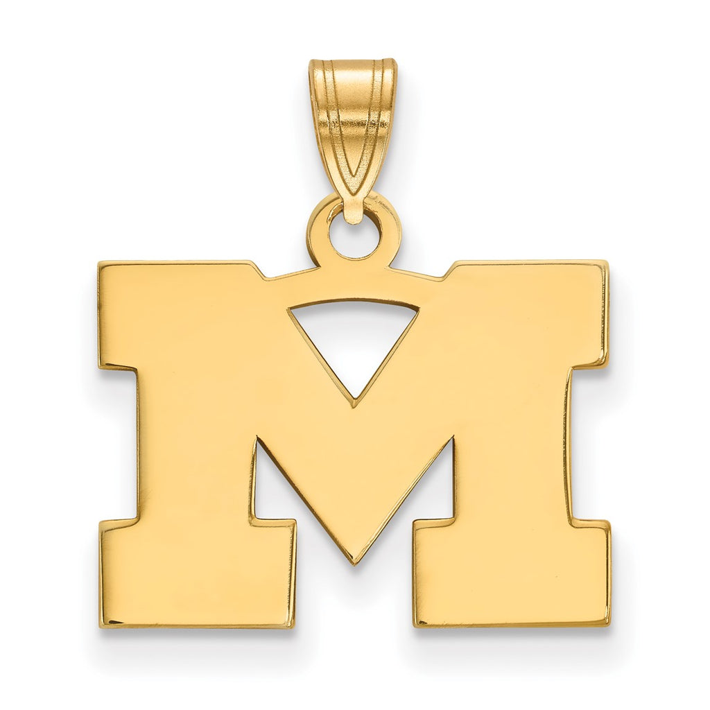 10k Gold LogoArt University of Michigan Letter M Small Pendant ...