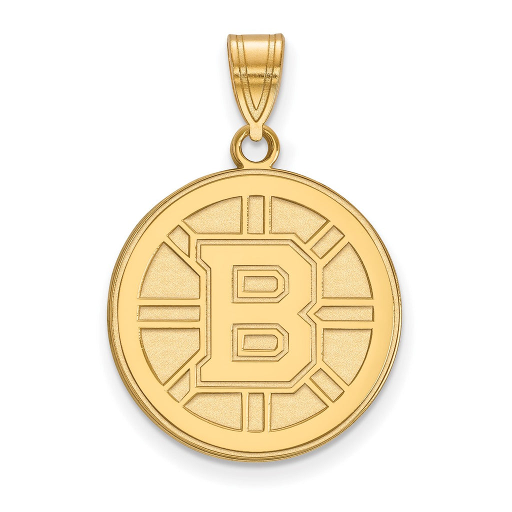 10k Gold NHL LogoArt Boston Bruins Large Pendant 1Y004BRI – Wellness ...