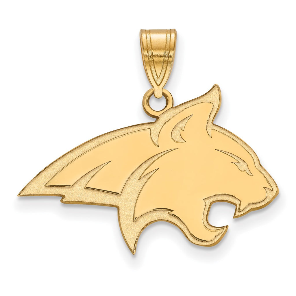 14k Gold LogoArt Montana State University Bobcat Large Pendant ...