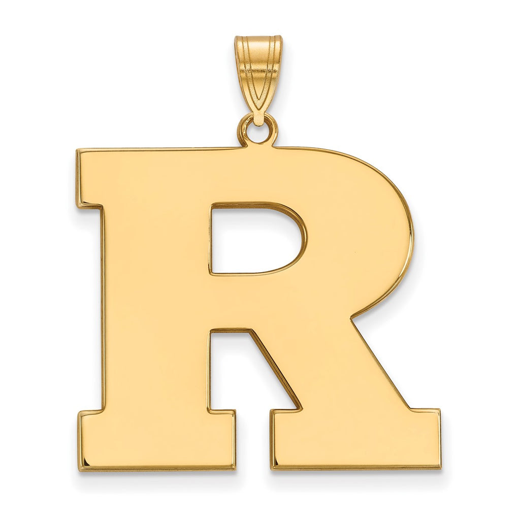 10k Gold LogoArt Rutgers University Letter R Extra Large Pendant ...