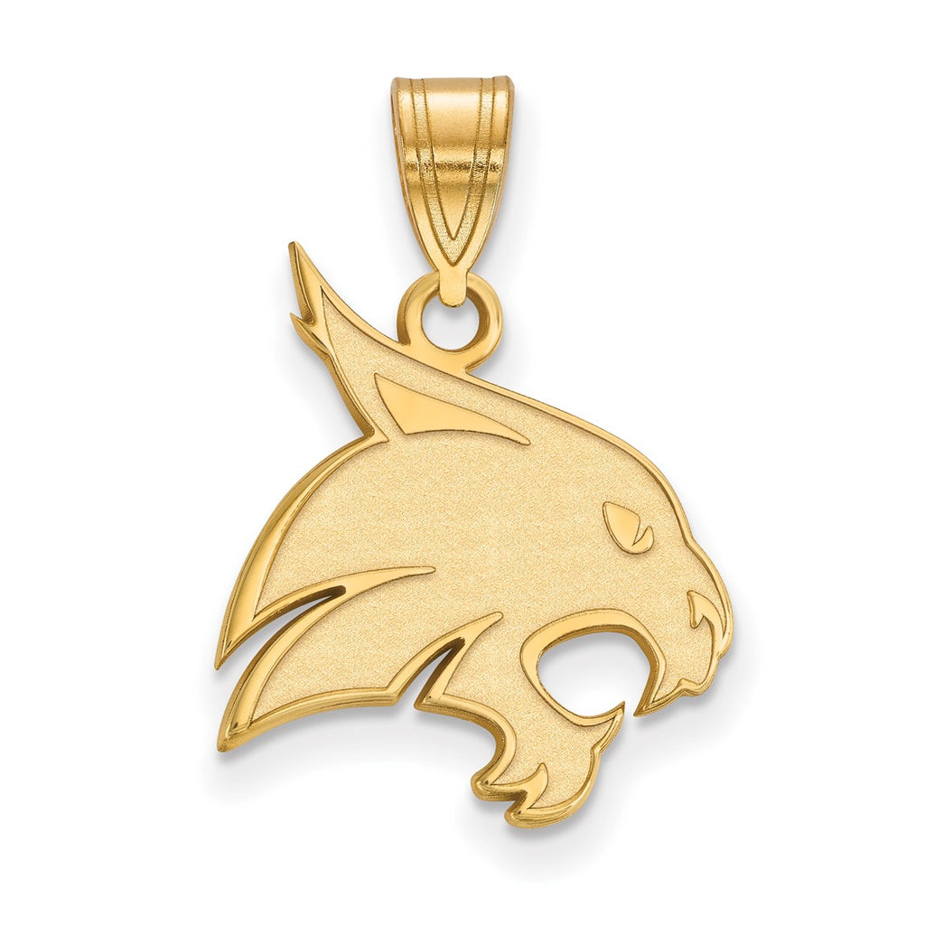 14k Gold LogoArt Texas State University Bobcat Large Pendant – Wellness ...