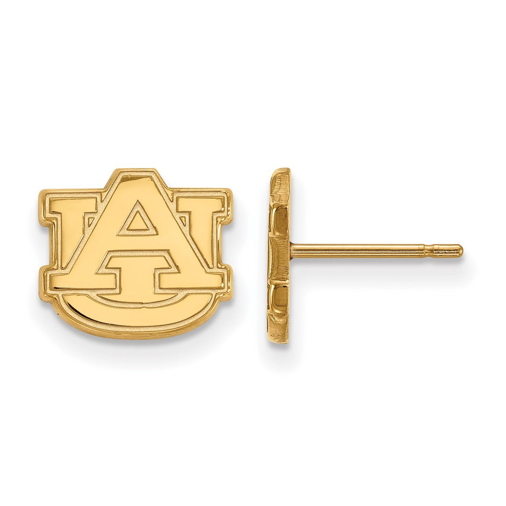 14k Gold LogoArt Auburn University A-U Extra Small Post Earrings ...