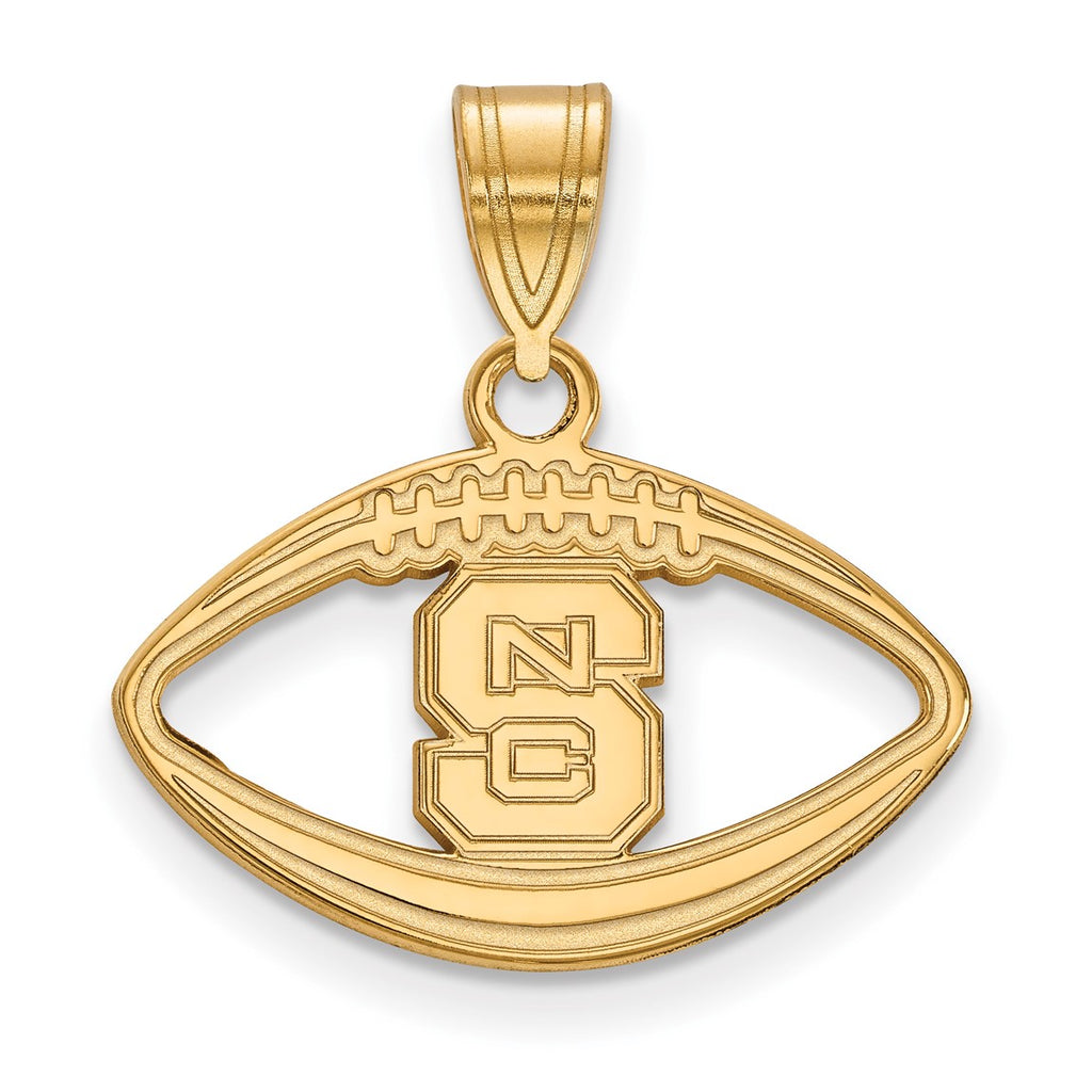 Sterling Silver Gold-plated LogoArt North Carolina State University N ...