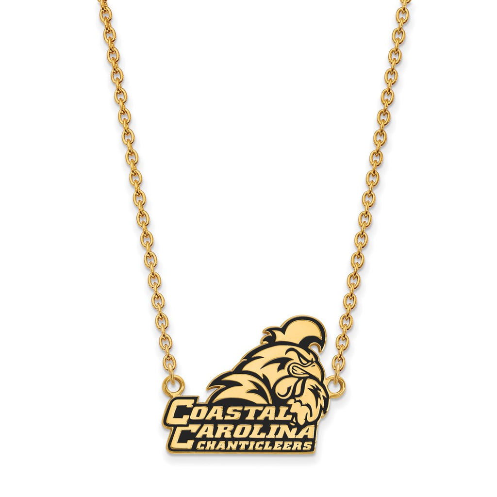 Sterling Silver Gold-plated LogoArt Coastal Carolina University Chanti ...