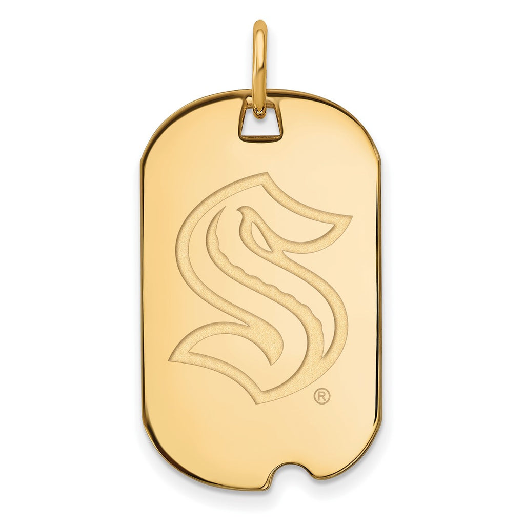 10k Gold NHL LogoArt Seattle Kraken Small Dog Tag Pendant – Wellness ...