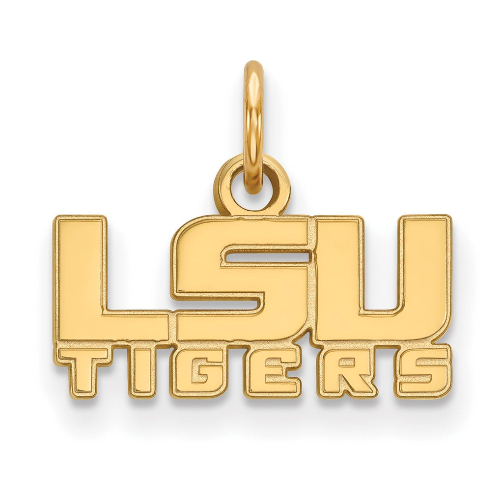 14k Gold LogoArt Louisiana State University L-S-U Tigers Extra Small P ...