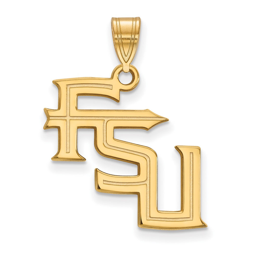 14k Gold LogoArt Florida State University F-S-U Large Pendant ...