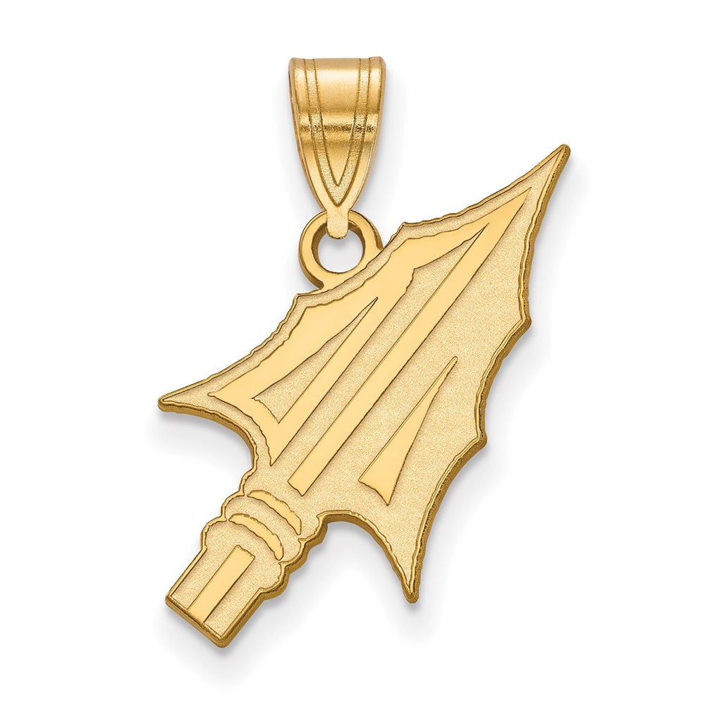 14k Gold LogoArt Florida State University Arrow Large Pendant ...