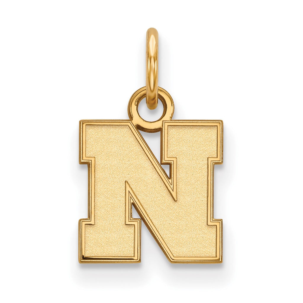 14k Gold LogoArt University of Nebraska Letter N Extra Small Pendant ...