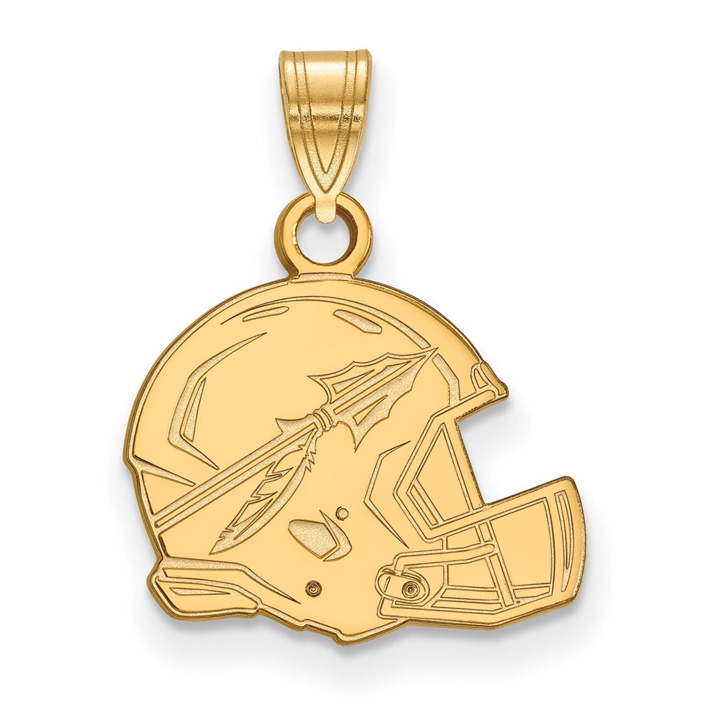 10k Gold LogoArt Florida State University Arrow Medium Football Helmet ...