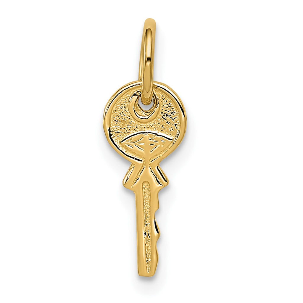 14k Yellow Gold Polished 3D Rounded Top Key Charm – Wellness Marketer ...
