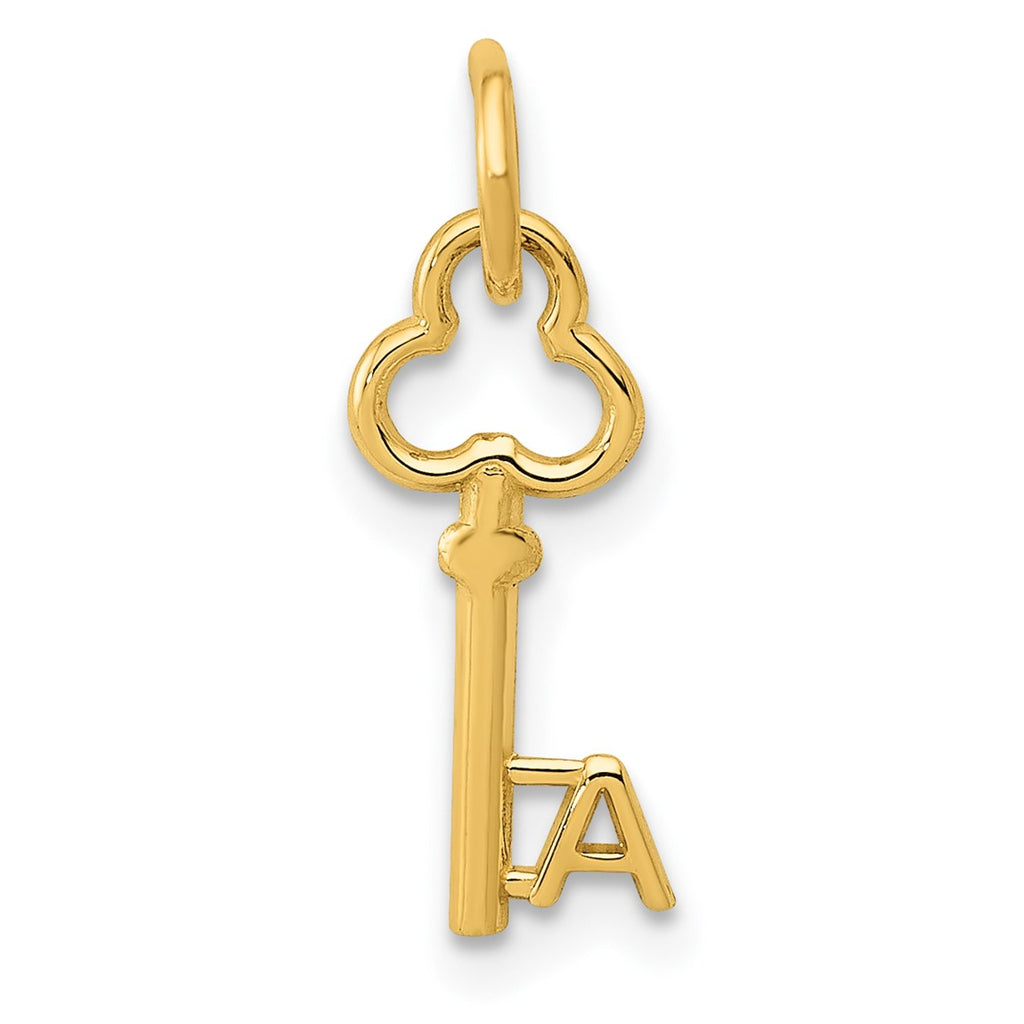 14k Yellow Gold Letter A Key Charm – Wellness Marketer Jewelry ...