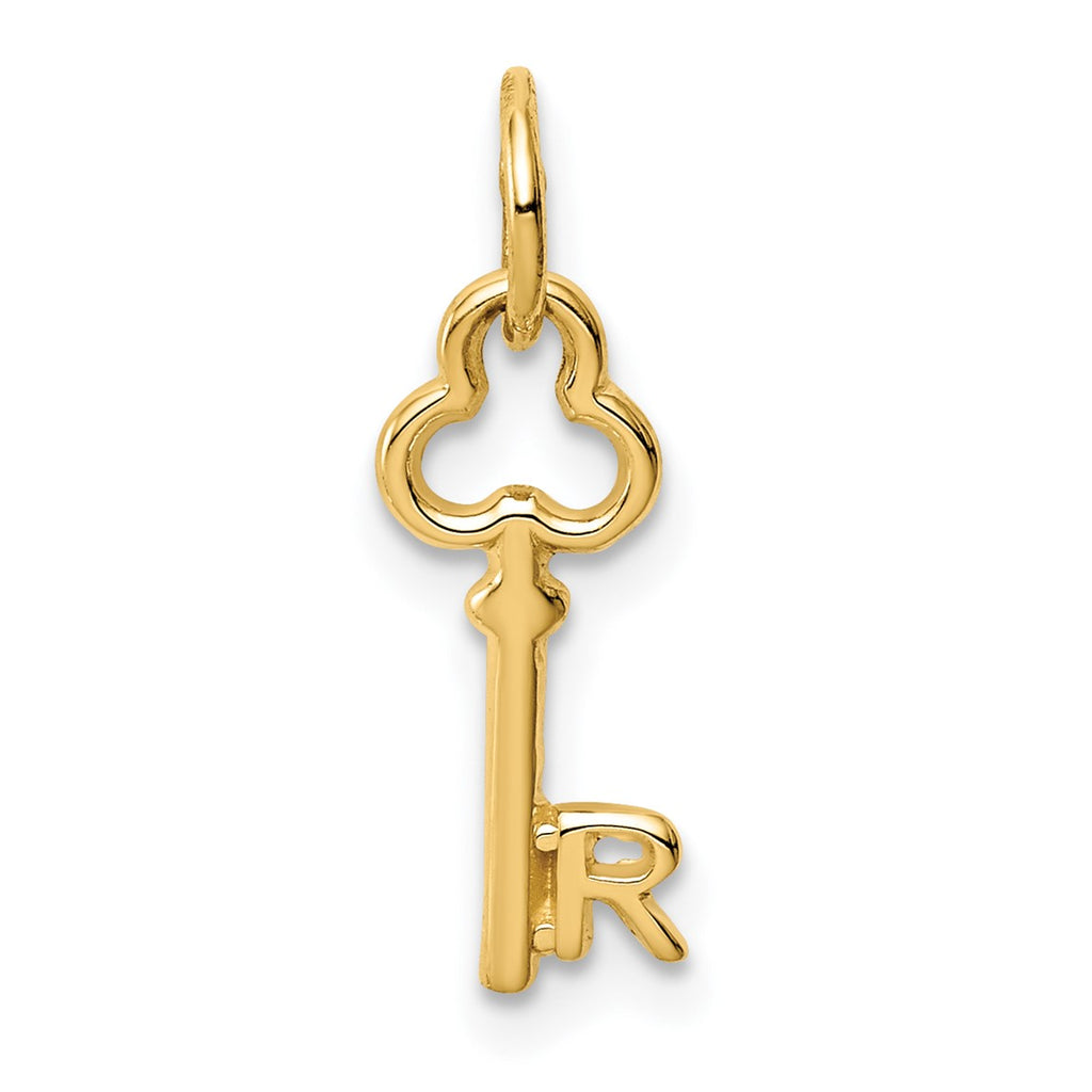 14k Yellow Gold Letter R Key Charm – Wellness Marketer Jewelry ...