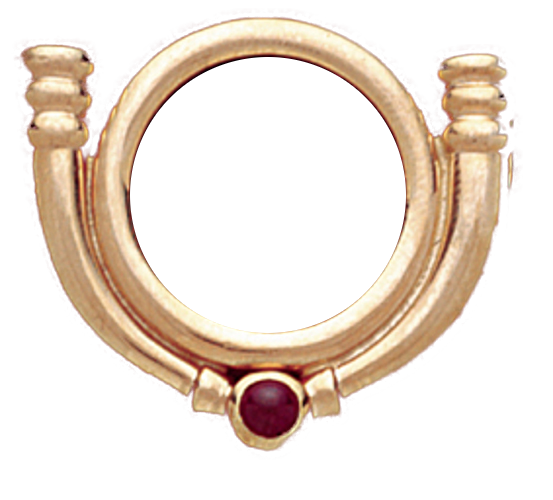 14K Gold RUBY SLIDE Bezel 18 mm CoinPendant – Wellness Marketer Jewelry ...