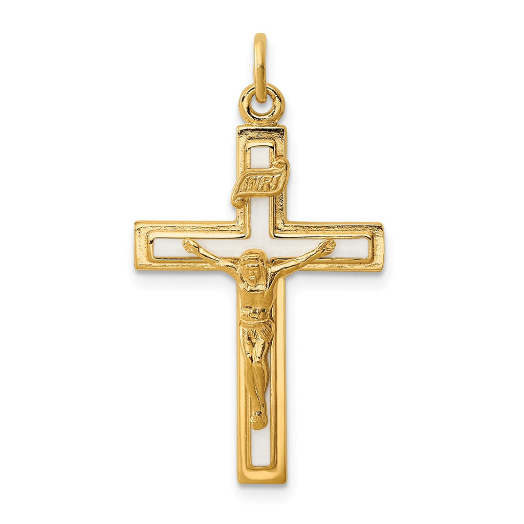 Sterling Silver Enamel & Vermeil INRI Crucifix Charm – Wellness ...