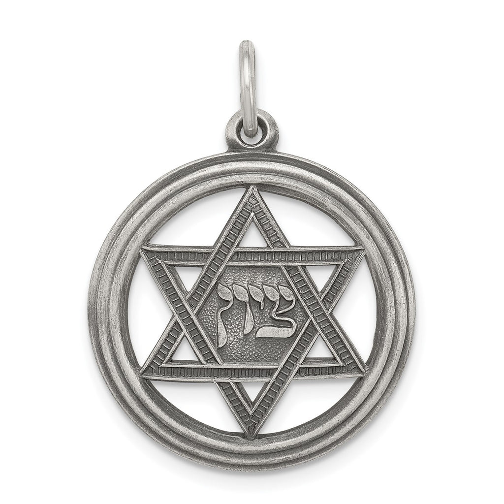 Sterling Silver Antiqued Star of David Disc Charm – Wellness Marketer ...