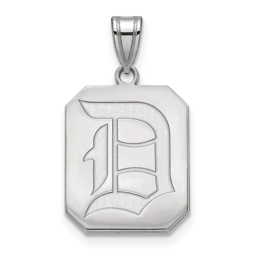 14k White Gold LogoArt Duquesne University Letter D Large Pendant ...