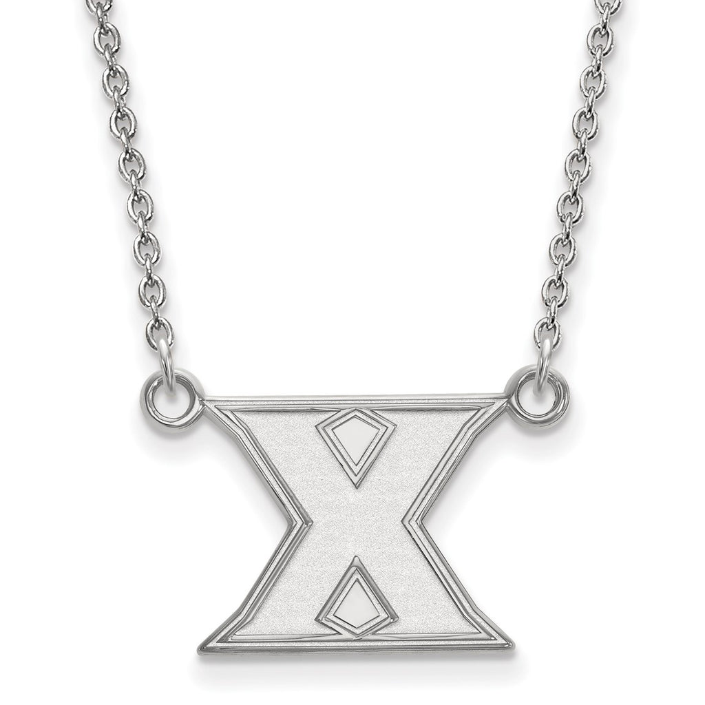 14k White Gold LogoArt Xavier University Letter X Small Pendant 18 inc ...