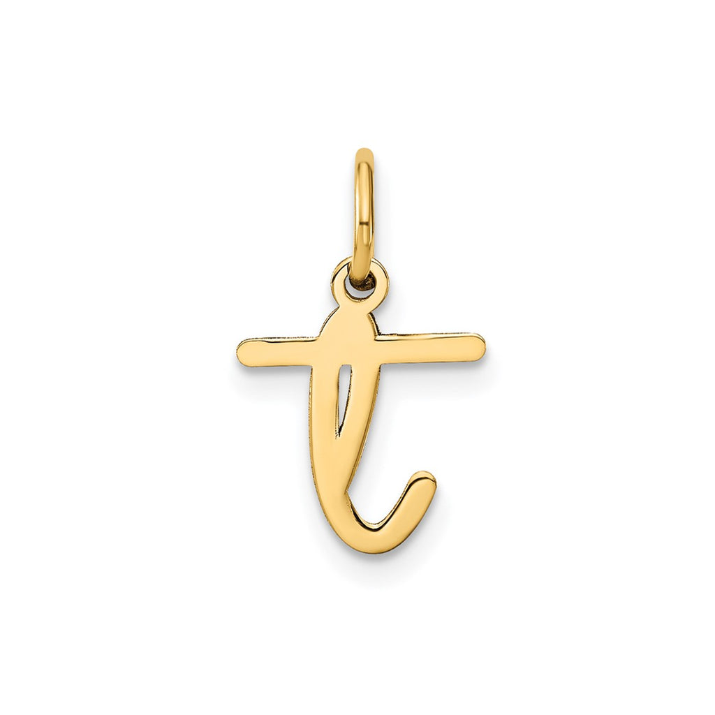 14k Yellow Gold Lower Case Letter T Initial Charm XNA1307Y/T – Wellness ...