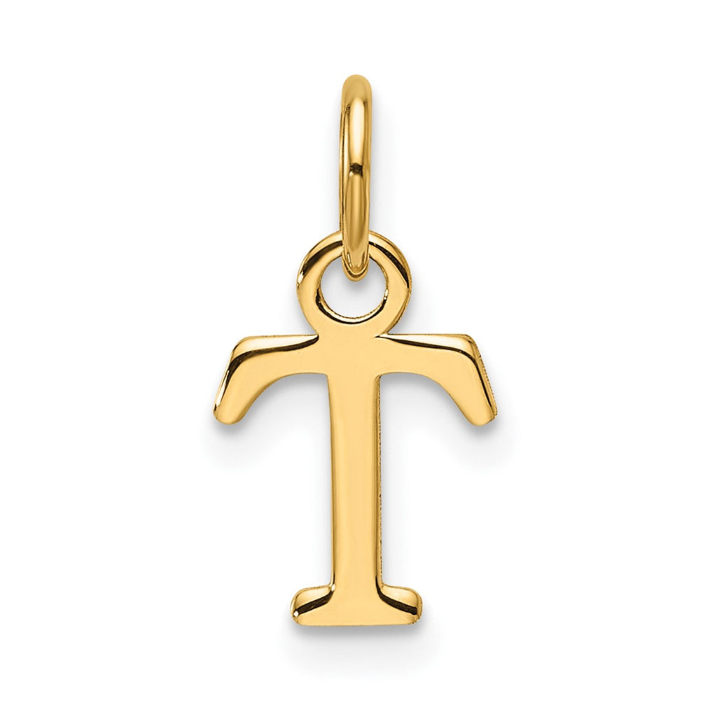 14K Yellow Gold Cutout Letter T Initial Pendant – Wellness Marketer ...