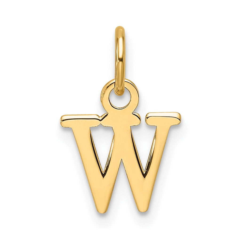 14K Yellow Gold Cutout Letter W Initial Pendant – Wellness Marketer ...