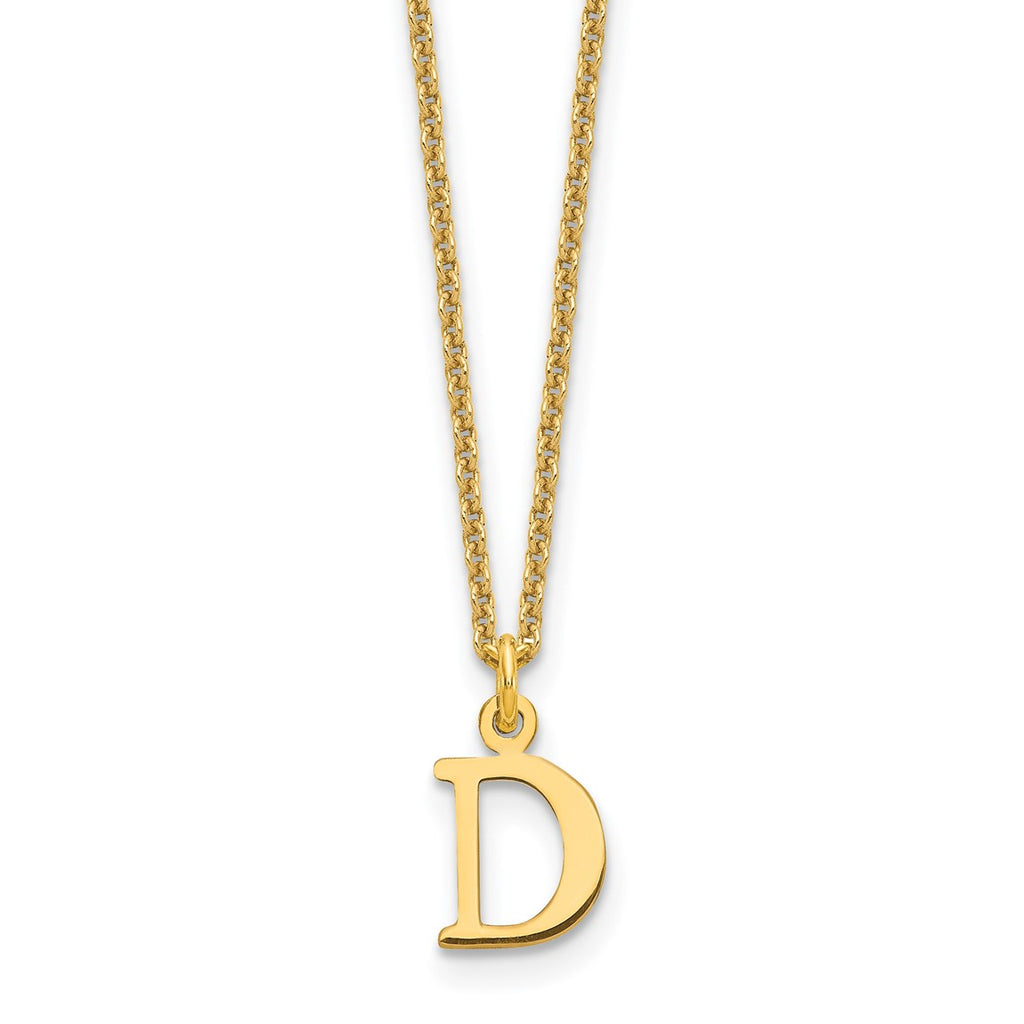 14k Yellow Gold Cutout Letter D Initial Necklace – Wellness Marketer ...