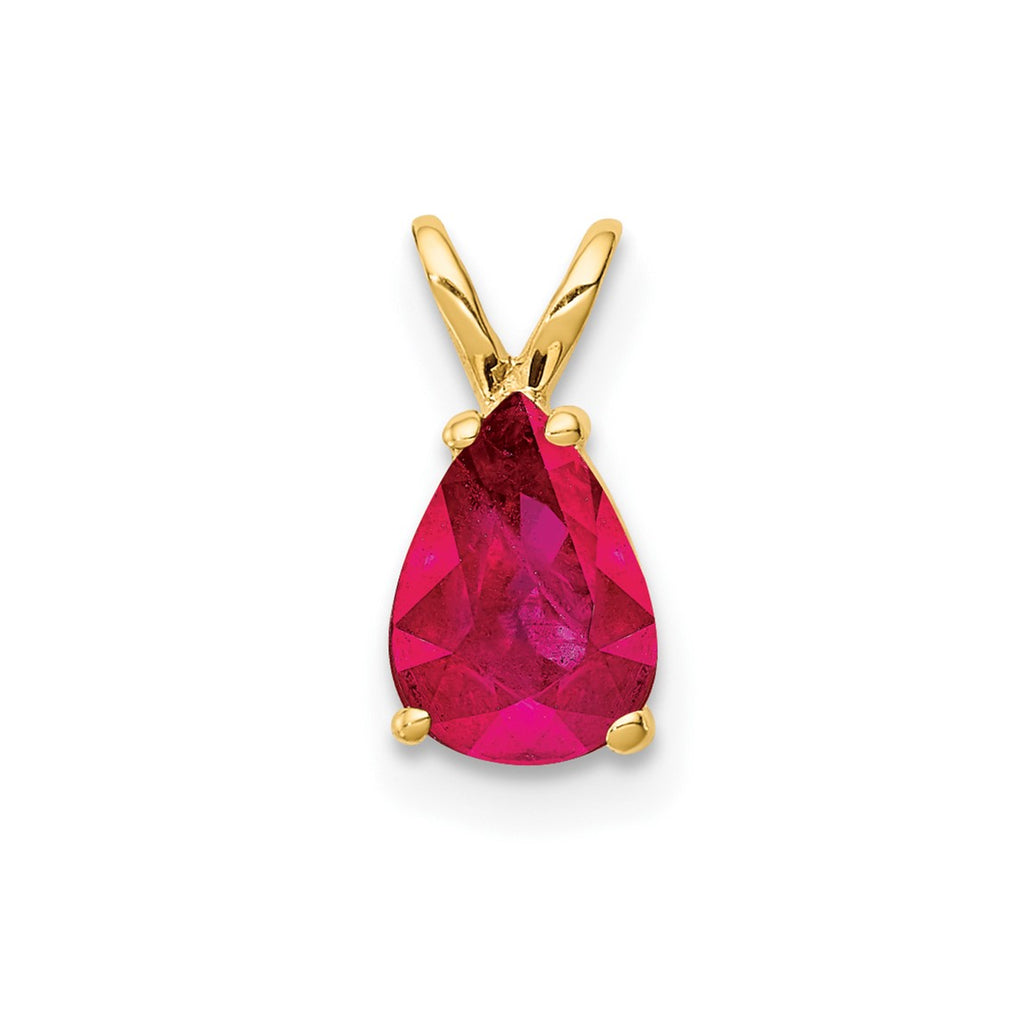 14k Yellow Gold Ruby Pendant – Wellness Marketer Jewelry - Jewelry Made ...