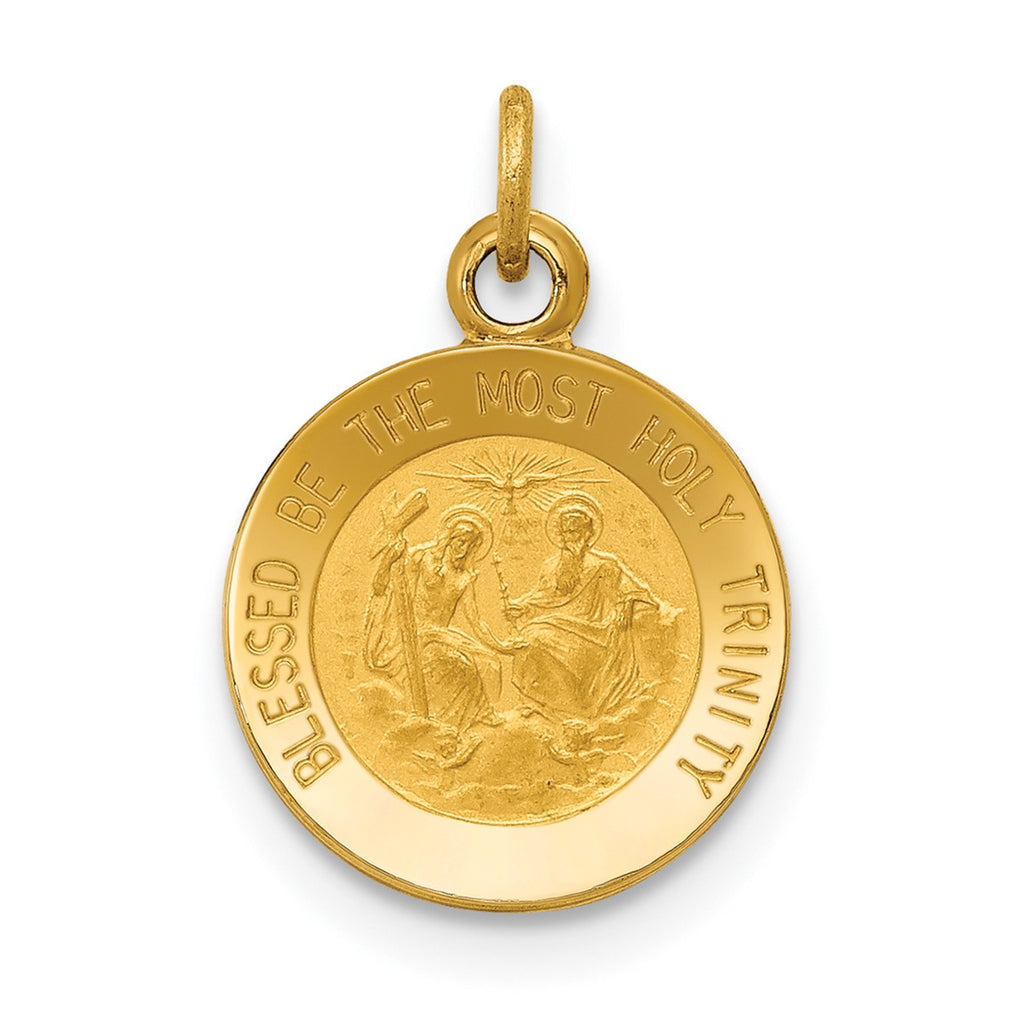 14K Yellow Gold Holy Trinity Medal Charm – Wellness Marketer Jewelry ...