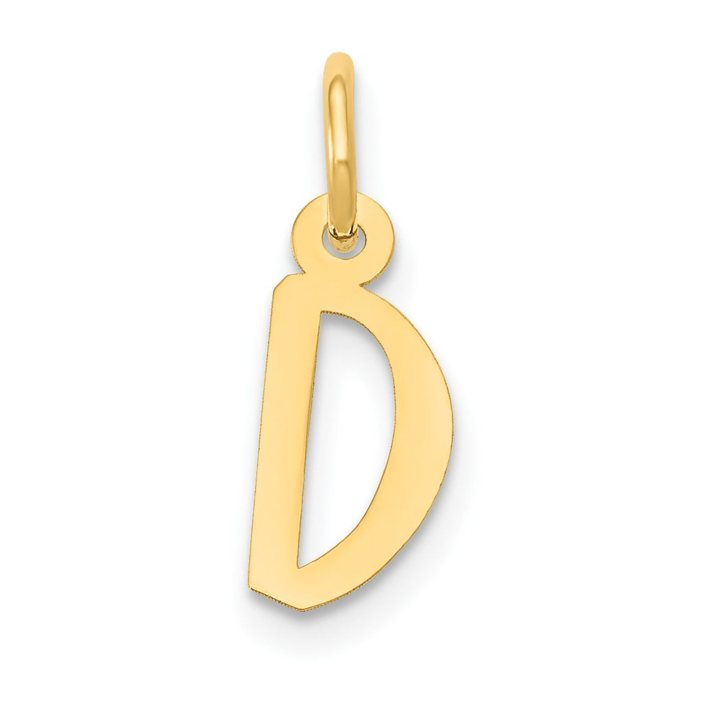 14k Yellow Gold Small Slanted Block Initial D Charm – Wellness Marketer ...